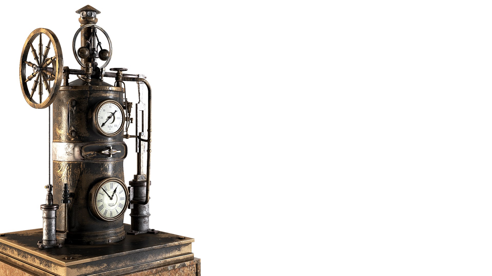 Steampunk Engine 3D Model - TurboSquid 1893435