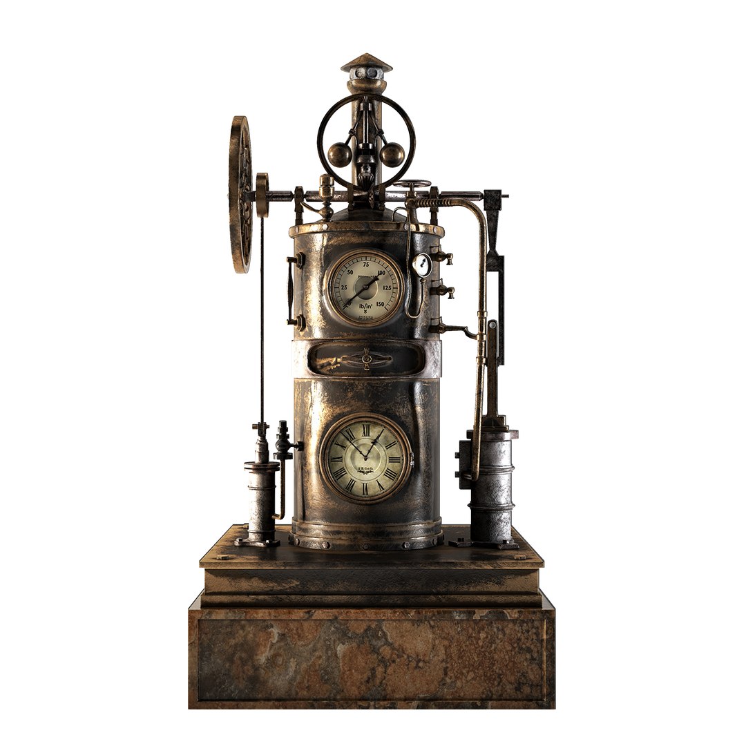 Steampunk Engine 3D Model - TurboSquid 1893435