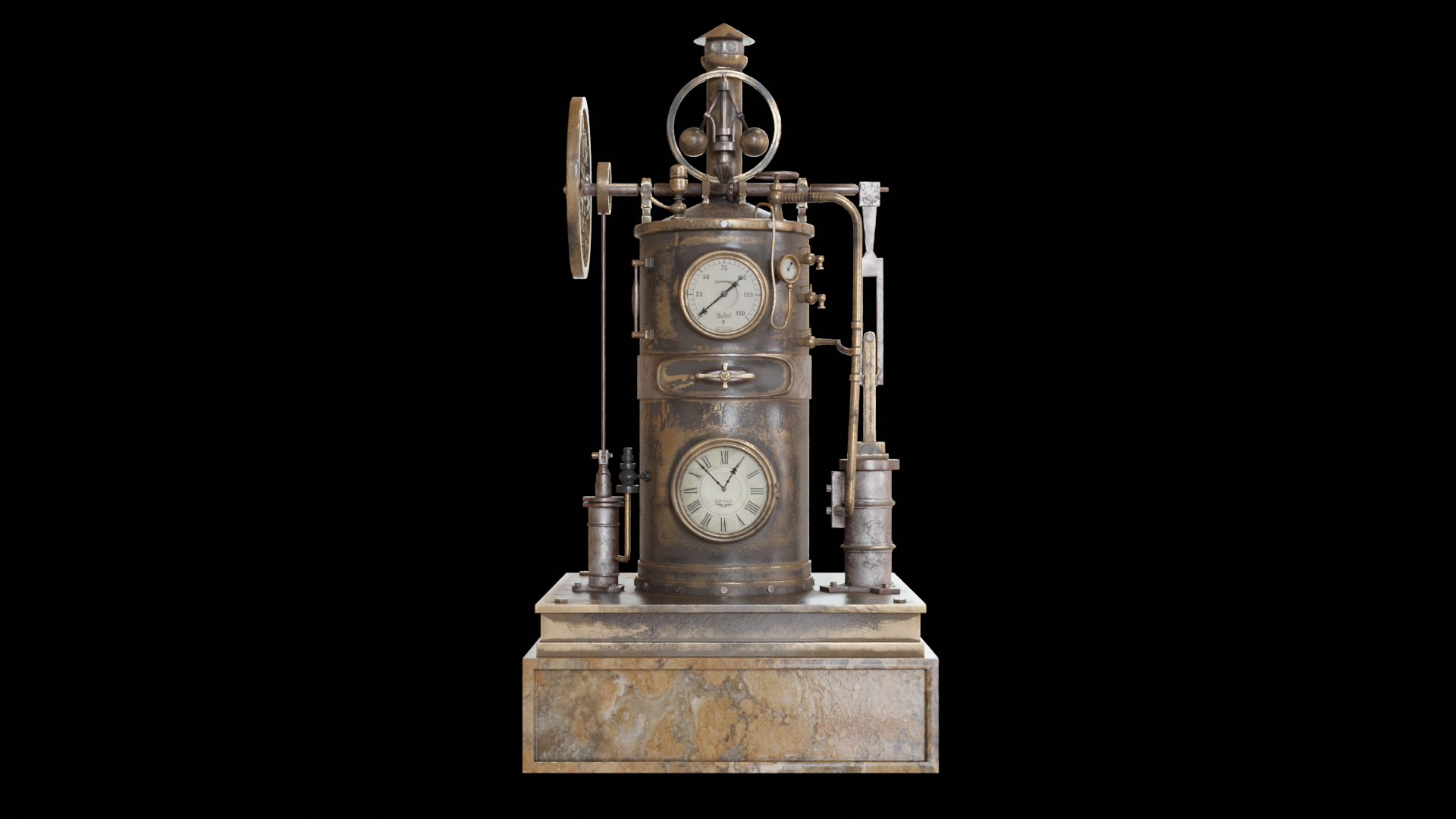 Steampunk Engine 3D Model - TurboSquid 1893435