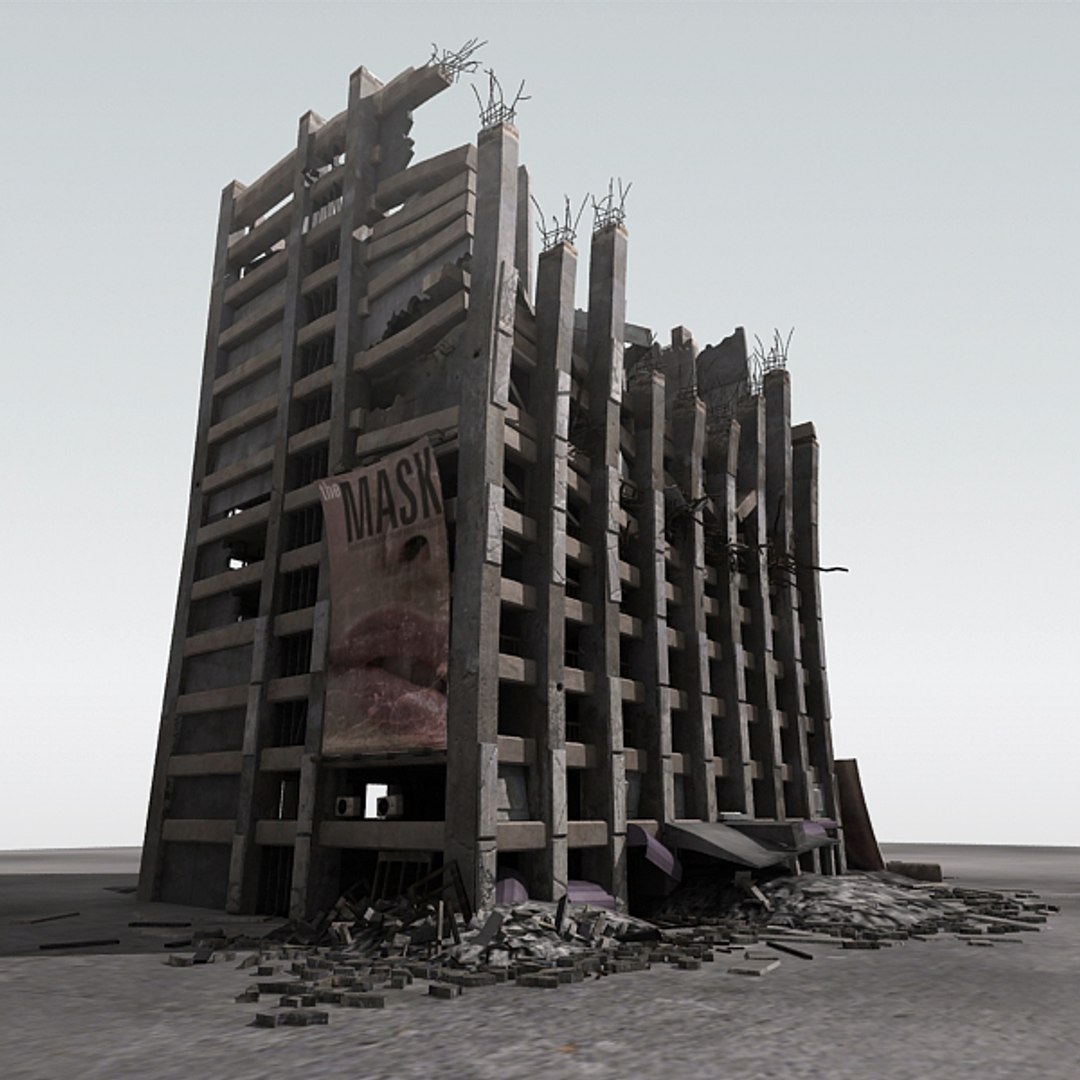 Destroyed Building 3d Model