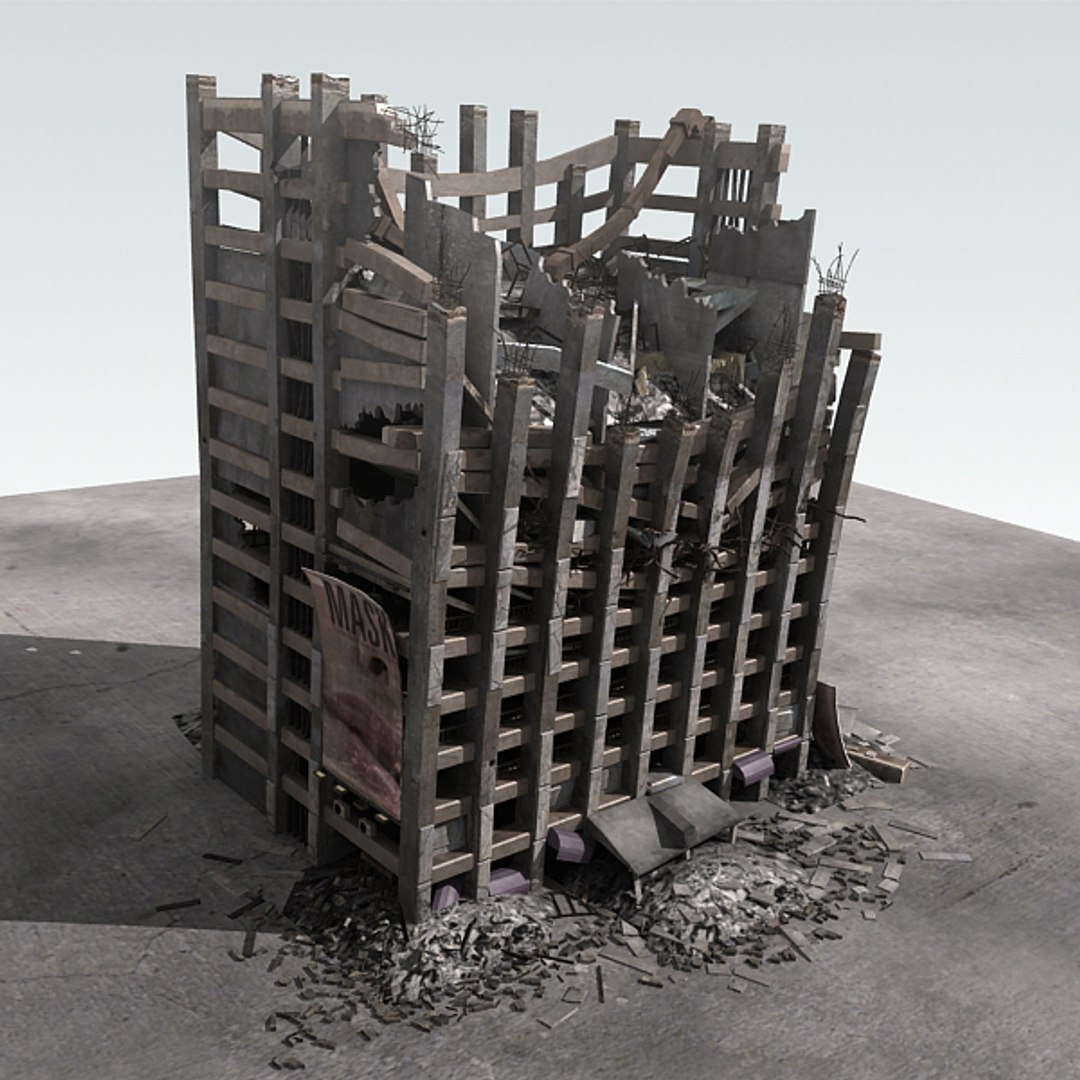 Destroyed Building 3d Model