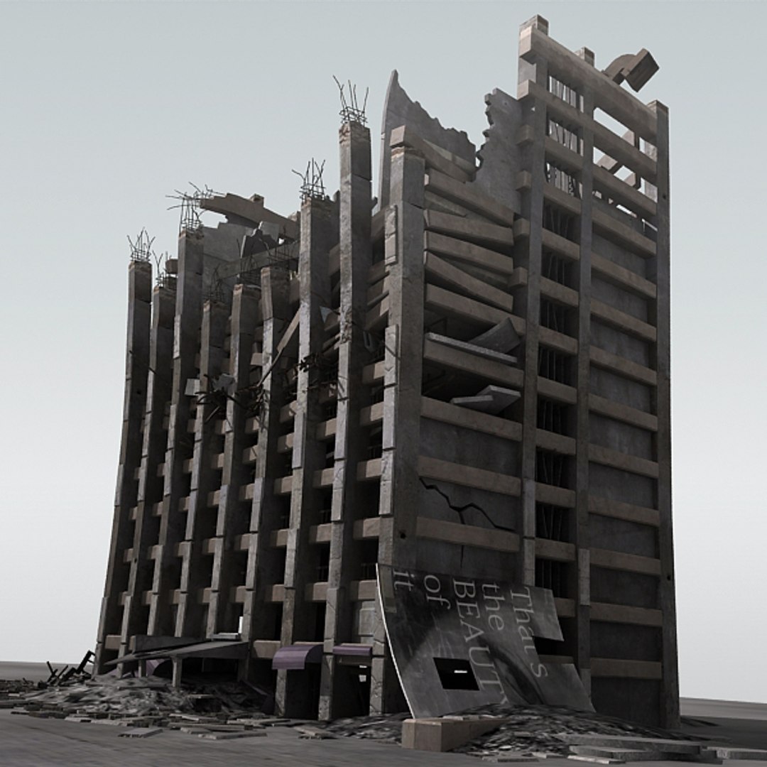 Destroyed Building 3d Model