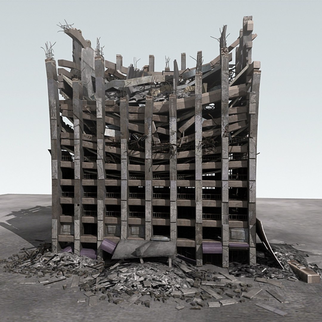 Destroyed Building 3d Model