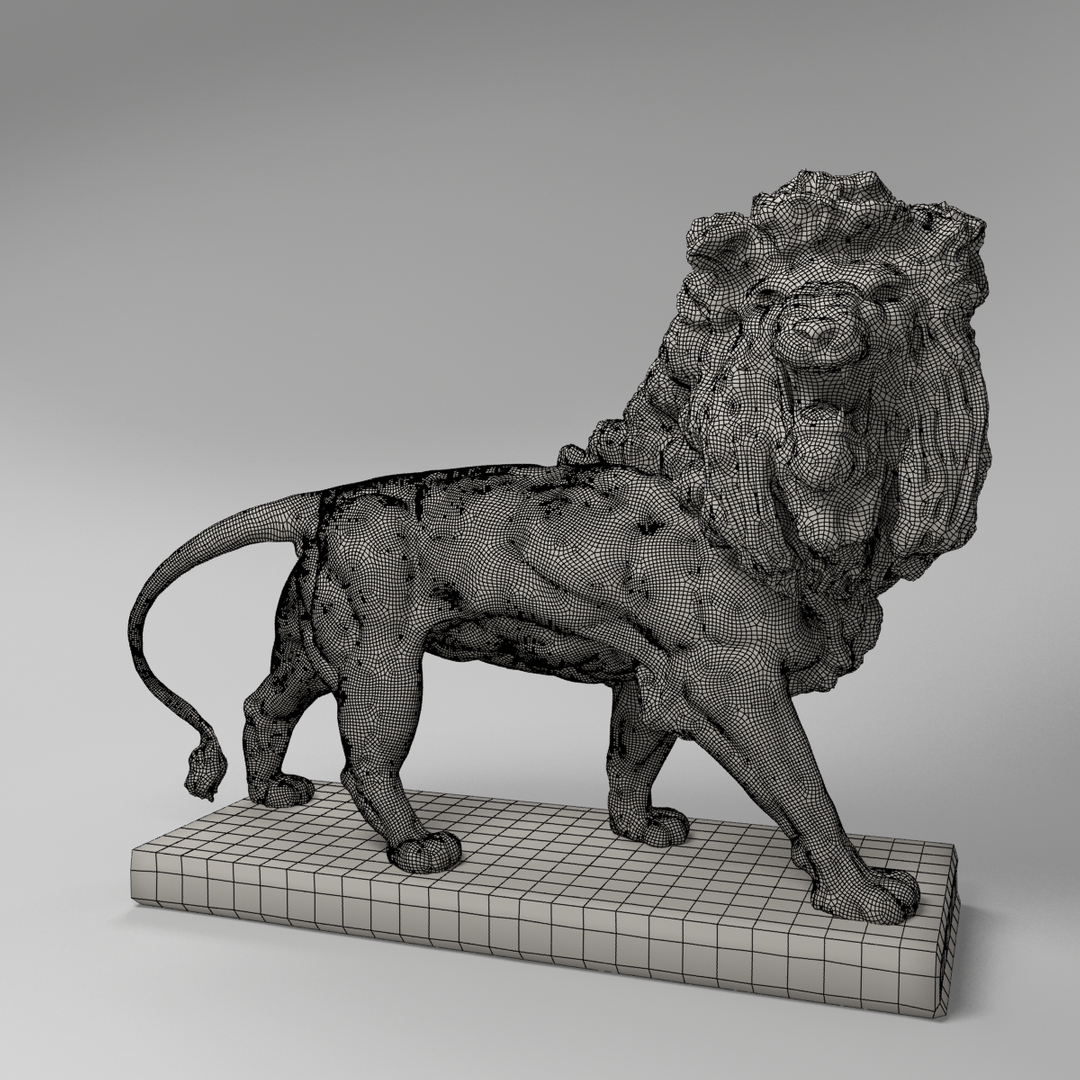 3d Metal Lion Statue