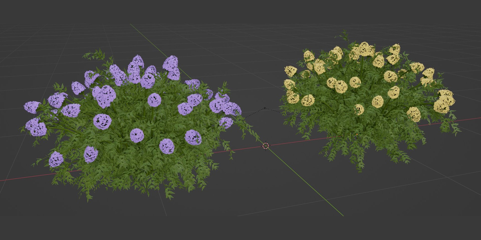 3D flowering bushes collection vol 43-Blender - TurboSquid 2114246