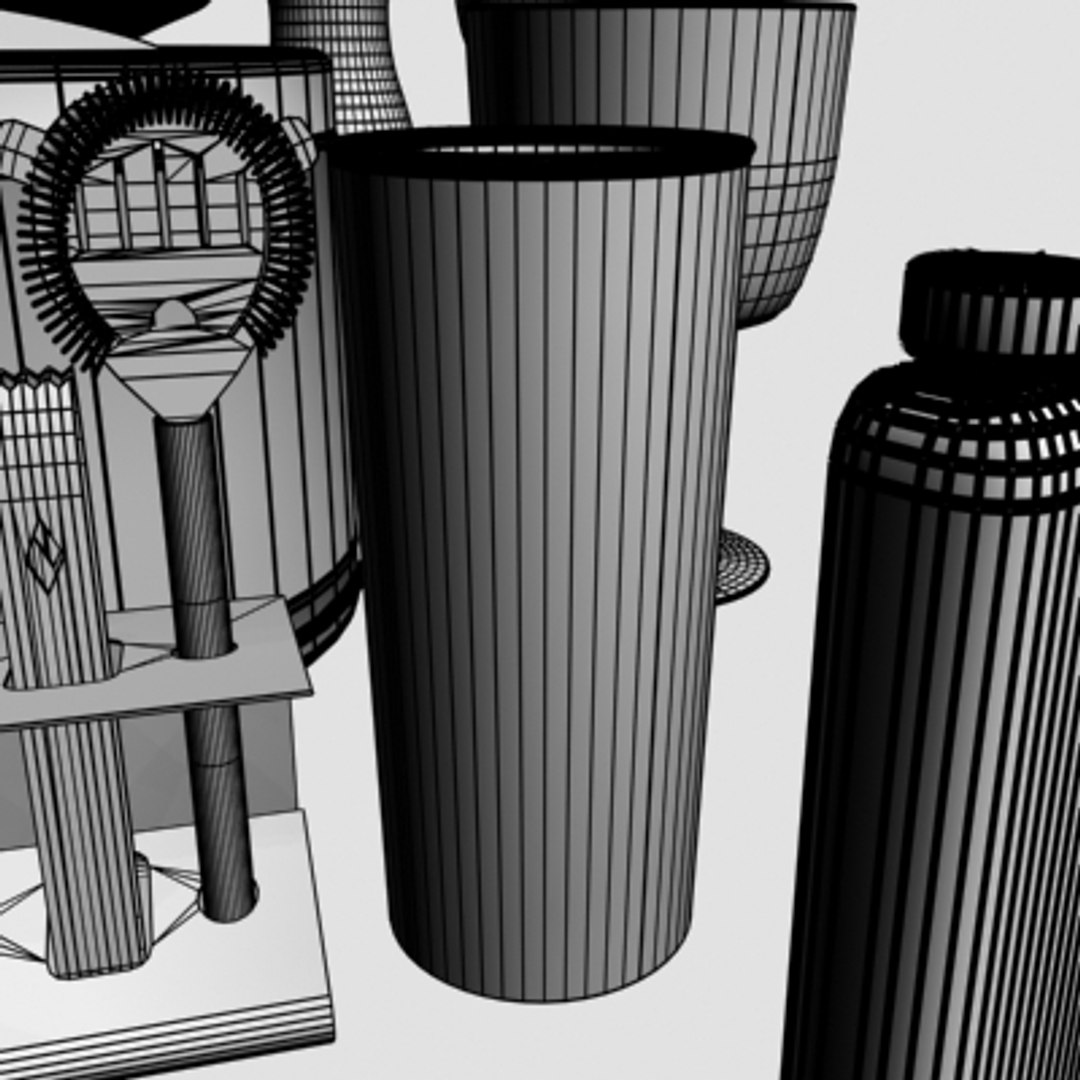 Bar Glasses Cocktail 3d Model