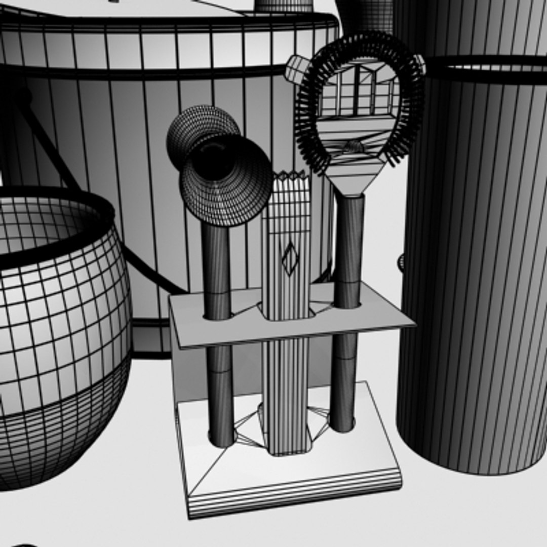 Bar Glasses Cocktail 3d Model