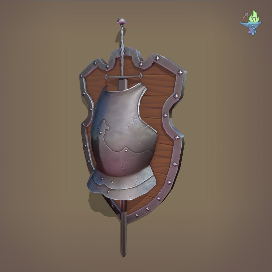 3D Ornamental Shield Model - TurboSquid 1536762