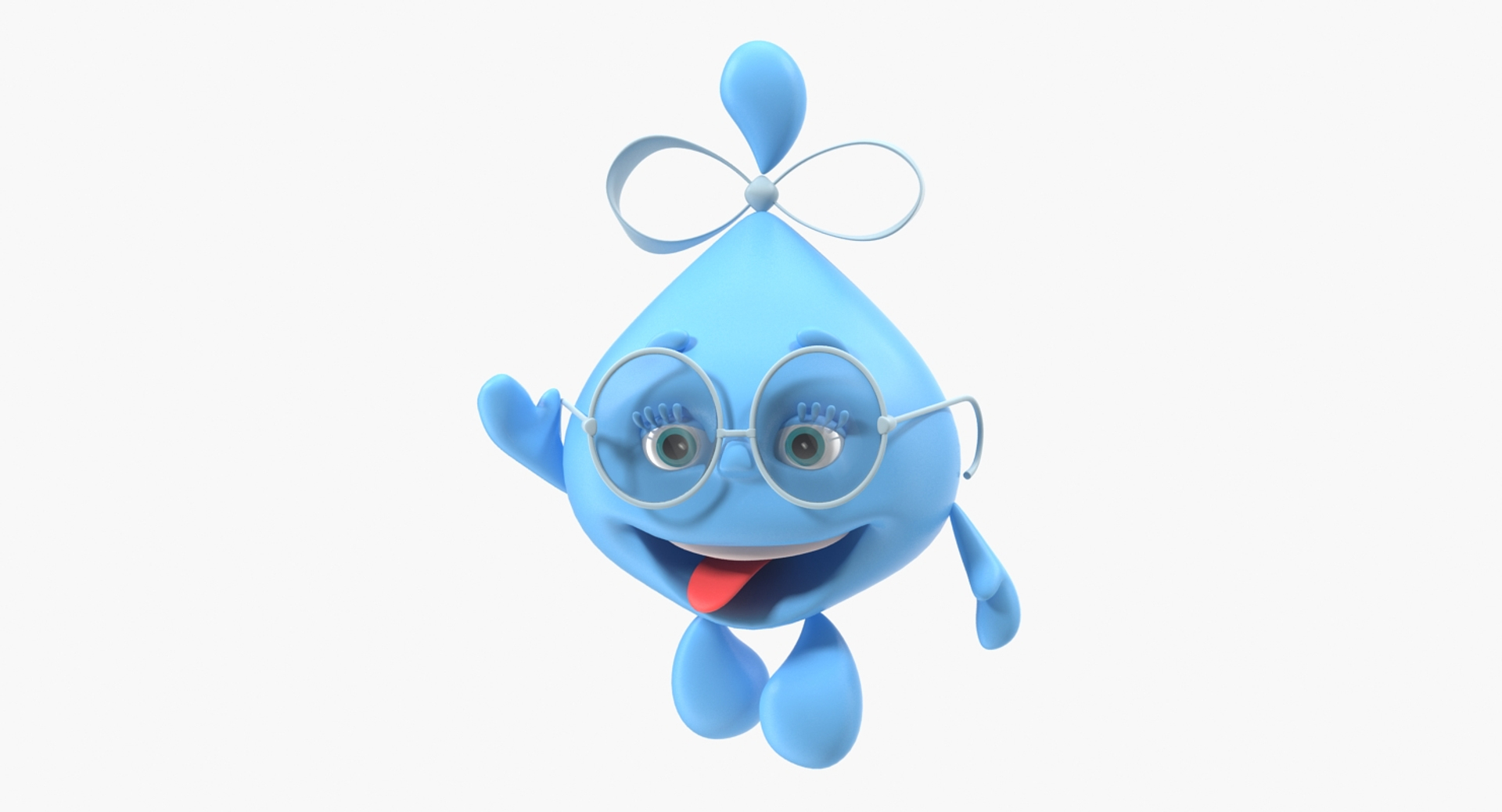 3D Water Drop Cartoon Lady Character Model - TurboSquid 1247889