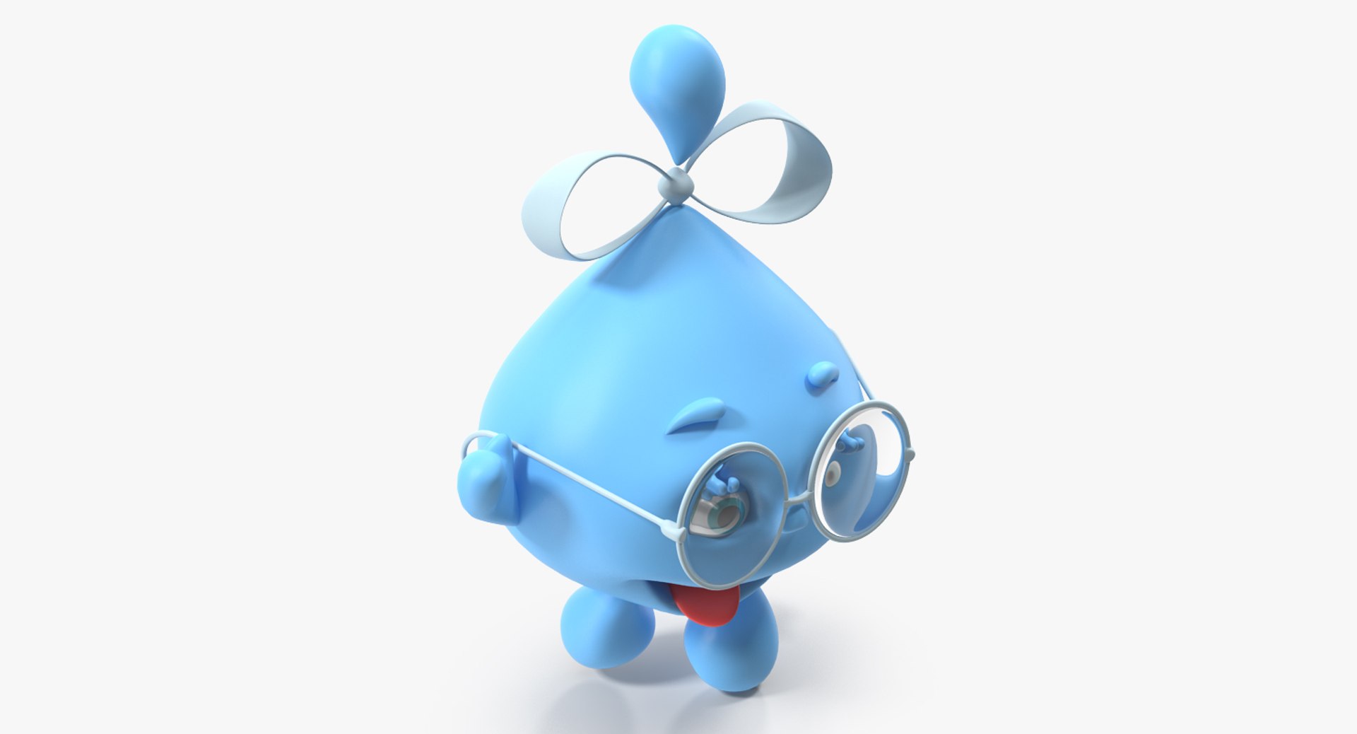 3D Water Drop Cartoon Lady Character Model - TurboSquid 1247889