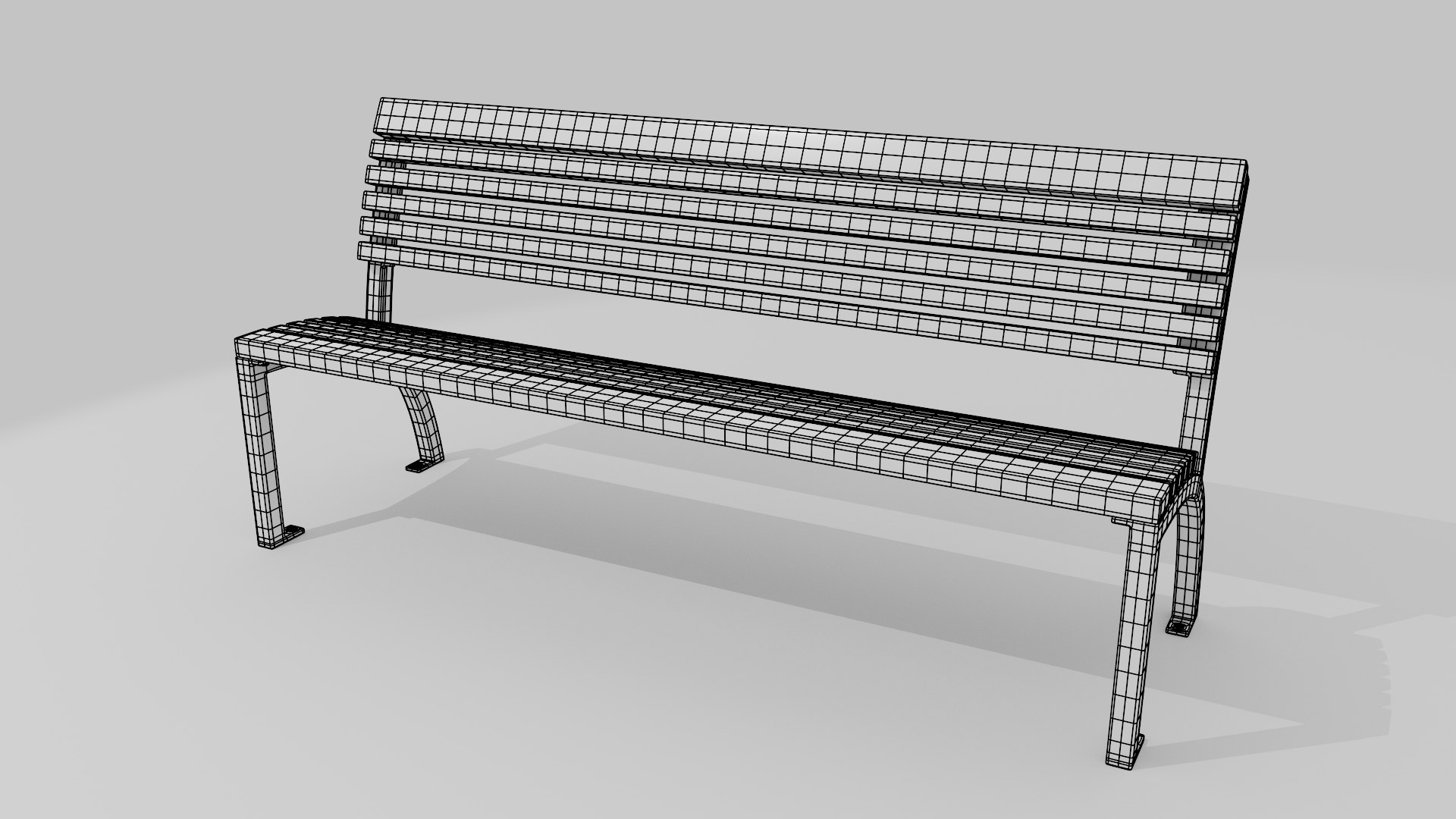 Standar Park Bench 3D - TurboSquid 2175206