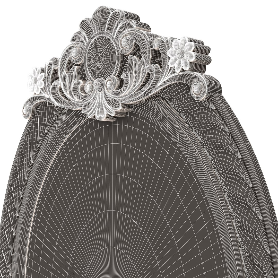 3D Model Carved Classic Mirror 011 - TurboSquid 2330542