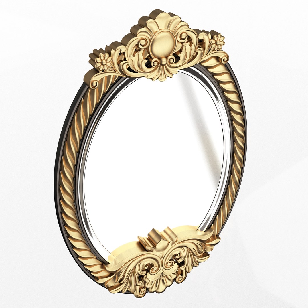 3D Model Carved Classic Mirror 011 - TurboSquid 2330542