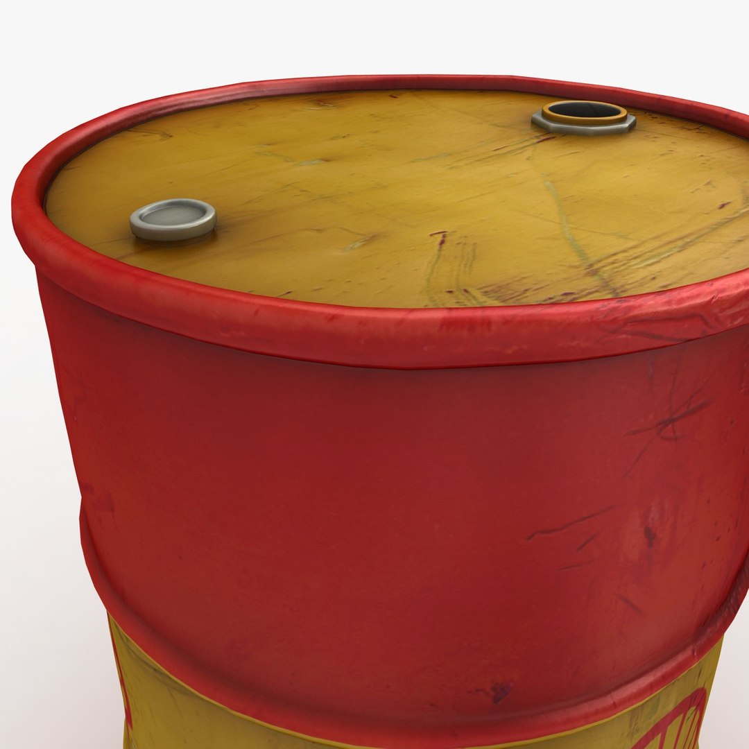 Realistic Oil Barrel Shell 3d 3ds
