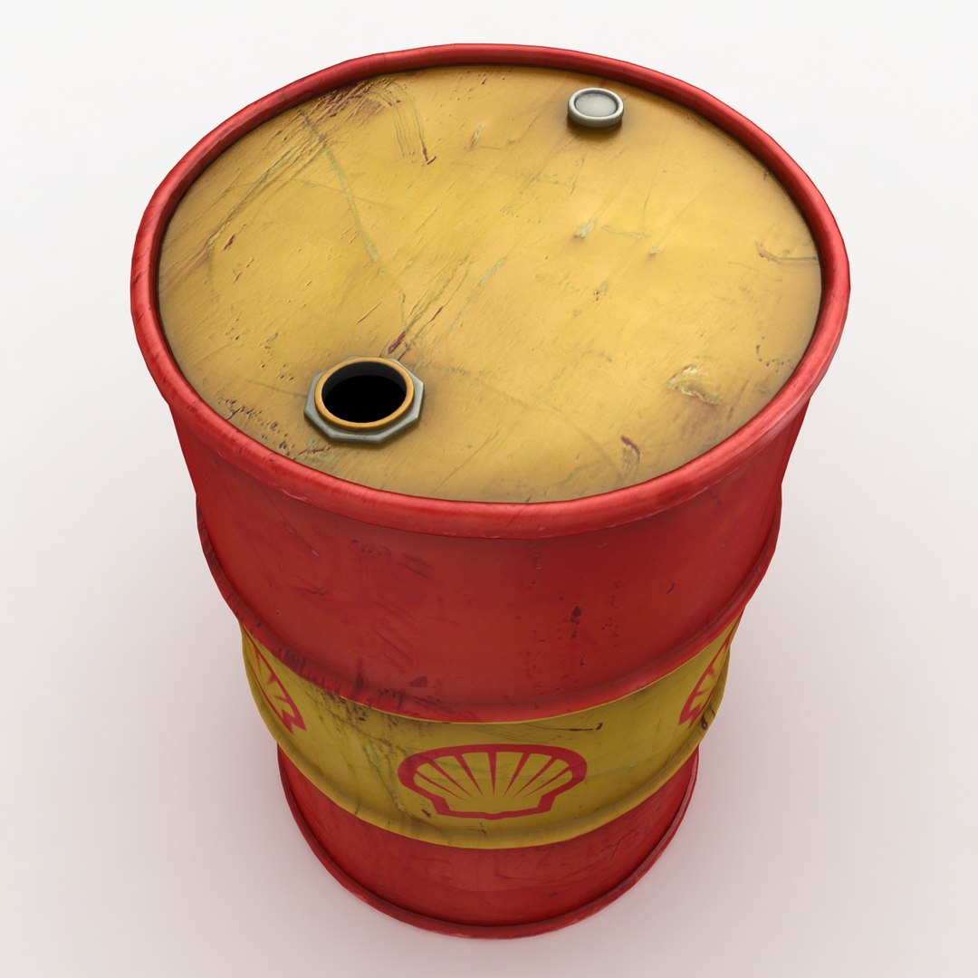 Realistic Oil Barrel Shell 3d 3ds
