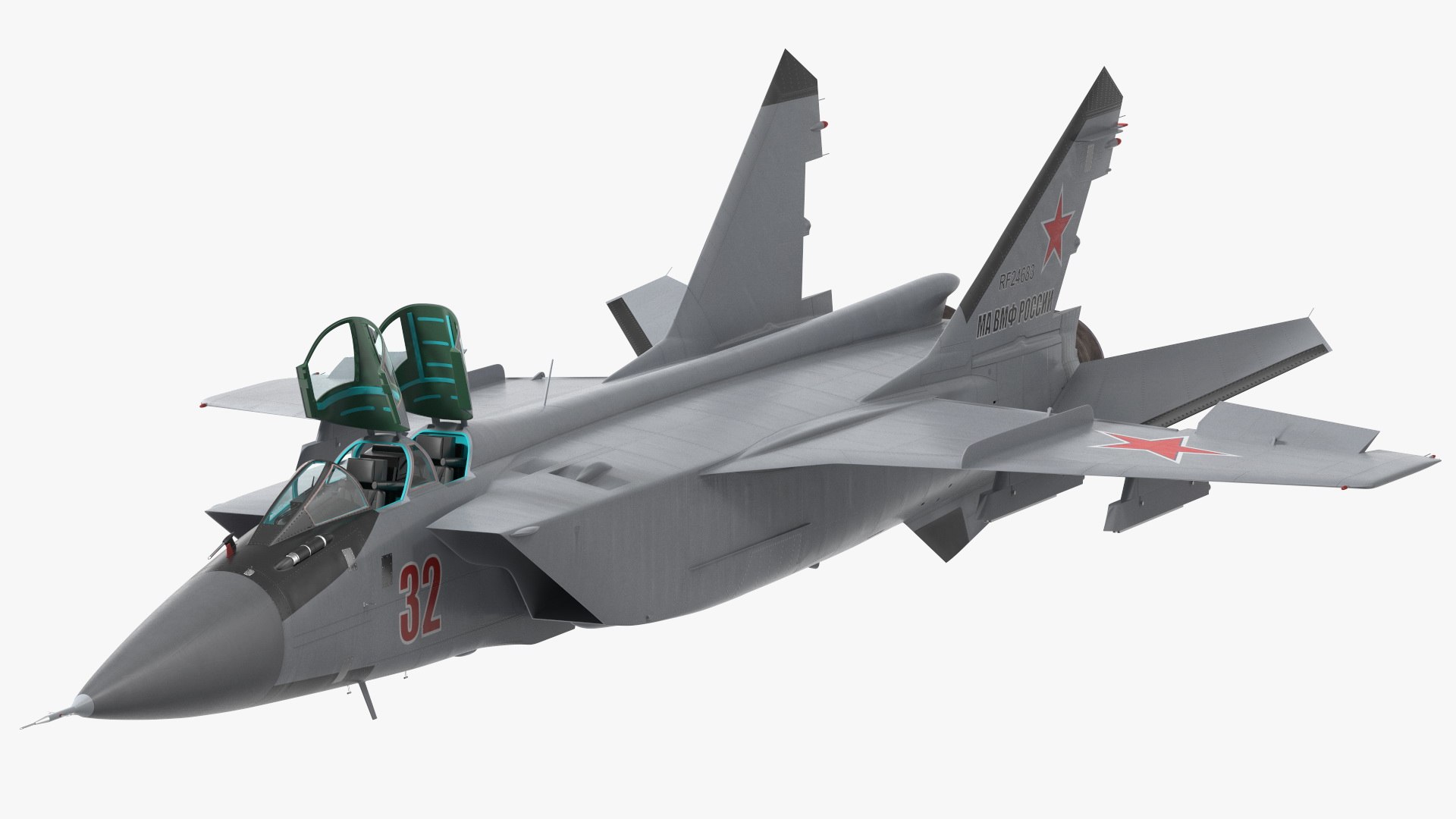 3D Mikoyan MiG-31 Supersonic Interceptor Aircraft Rigged For Maya ...