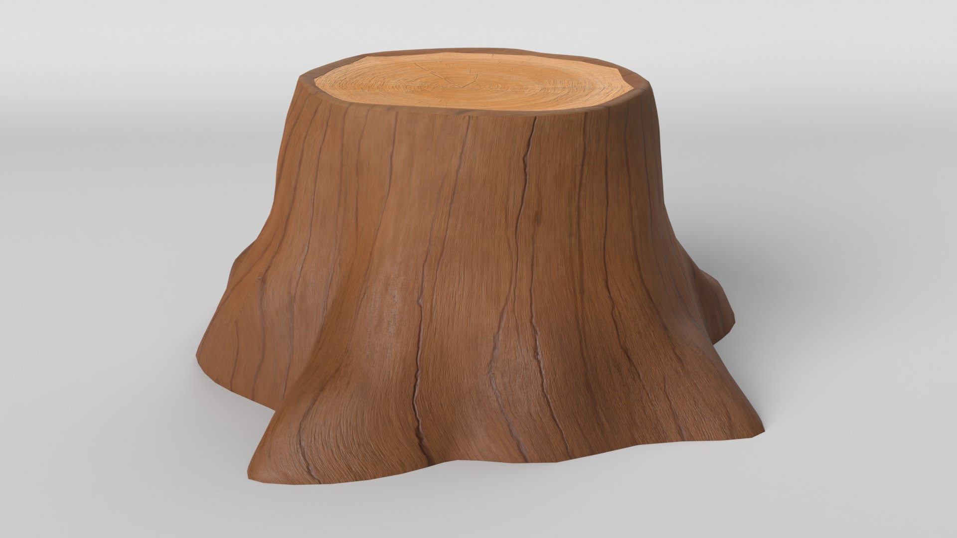 3D Cartoon Tree Stump - TurboSquid 1551062