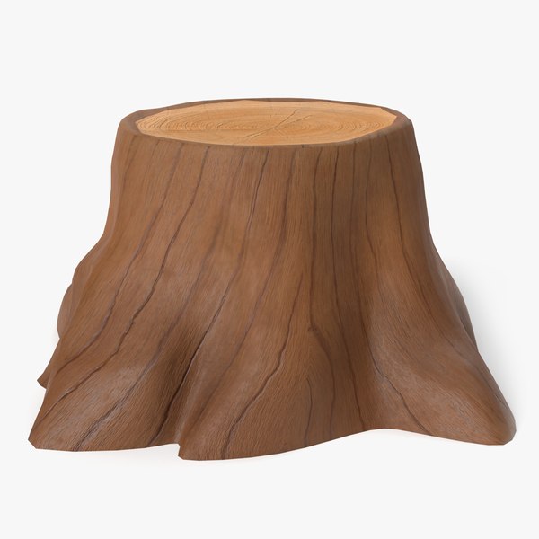 3d model stylized hollow tree cartoon