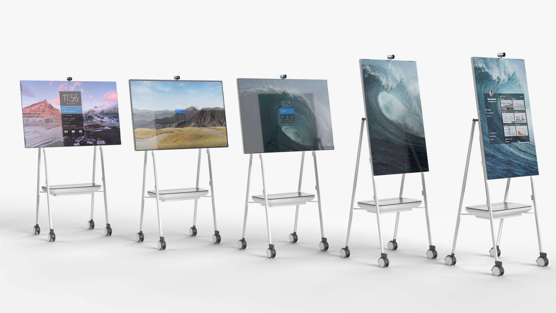 3D Microsoft Surface Hub 2S 85 Inch And 50 Inch Model - TurboSquid 2015907