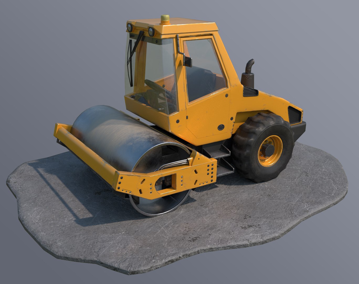 3D Steamroller Vehicle - TurboSquid 1309489