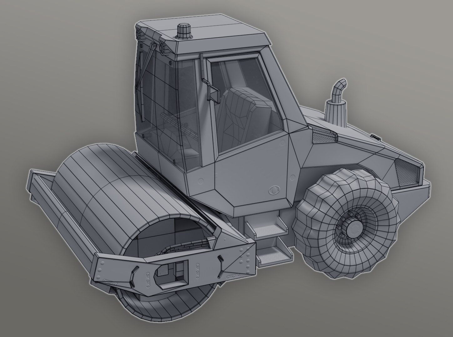 3D Steamroller Vehicle - TurboSquid 1309489