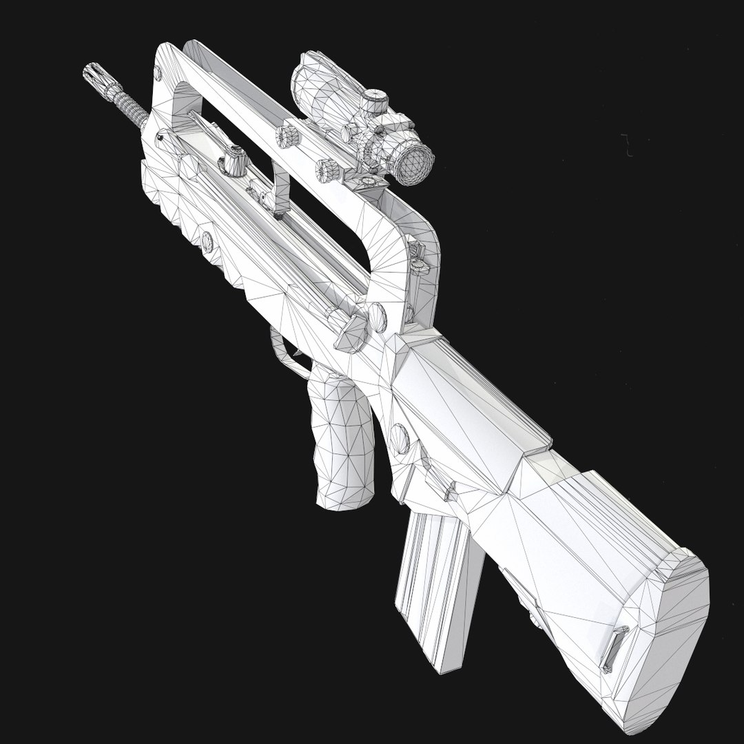 Famas F1 Assault Rifle 3D Model - TurboSquid 1227712