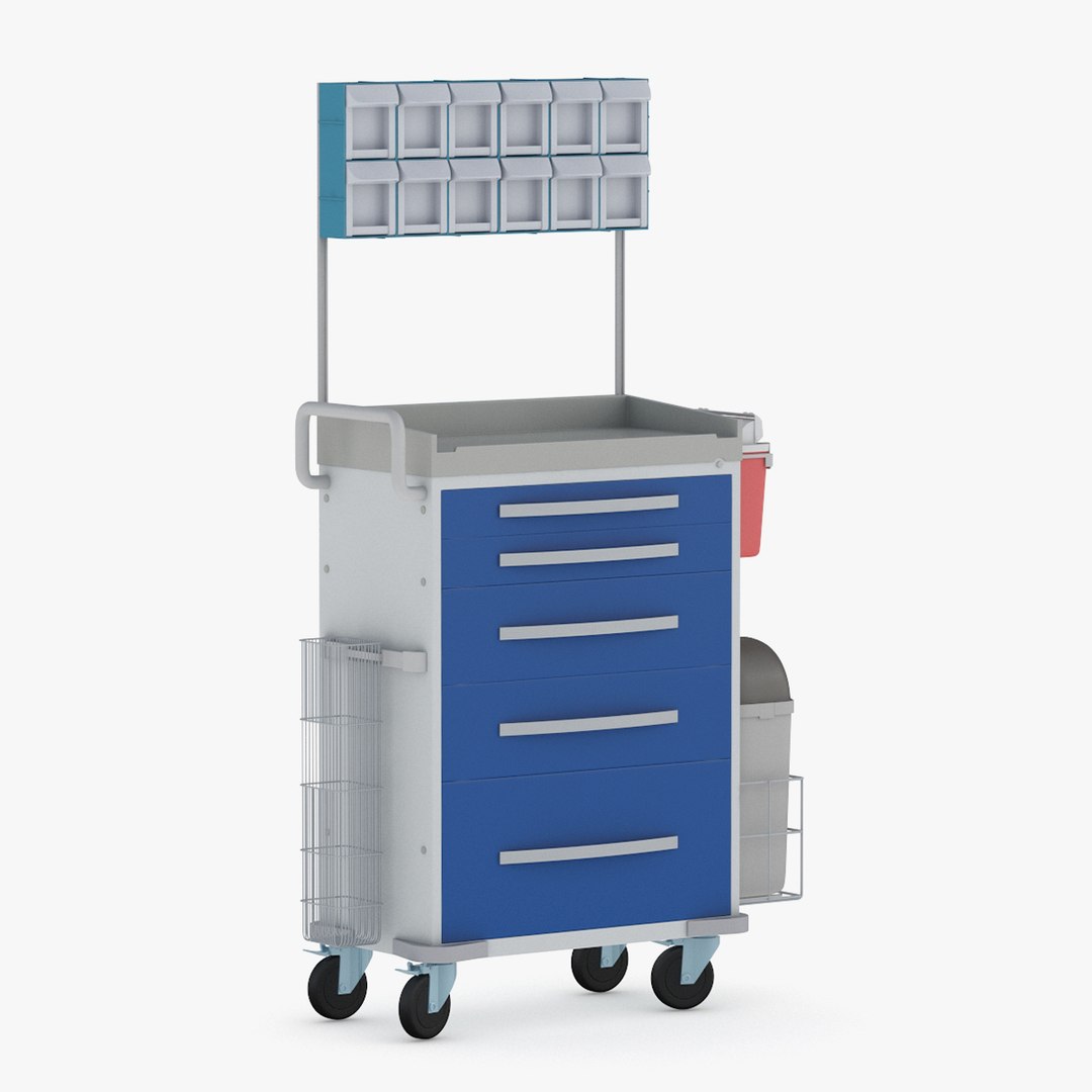 3D Medical Cart 01 PBR Realistic - TurboSquid 1942932