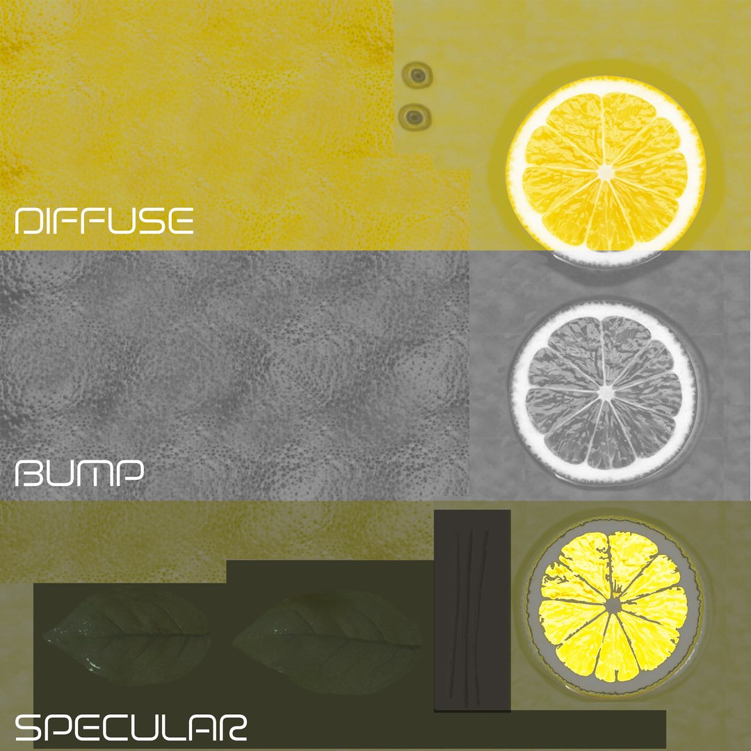 3D Half Slice And Whole Lemons - TurboSquid 2311629