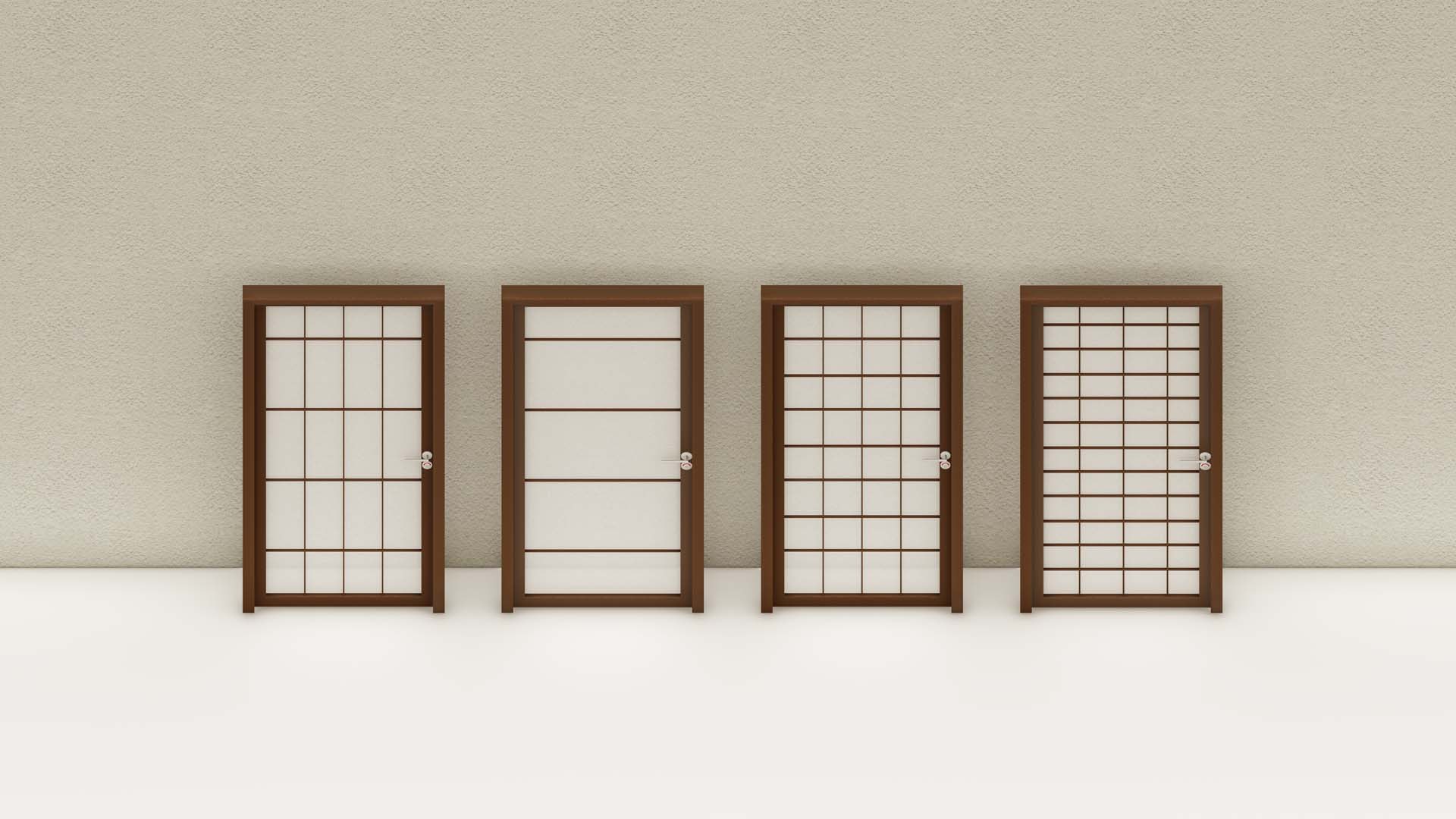 3D Model Shoji- Traditional Japanese Door With Translucent Paper 2007 ...