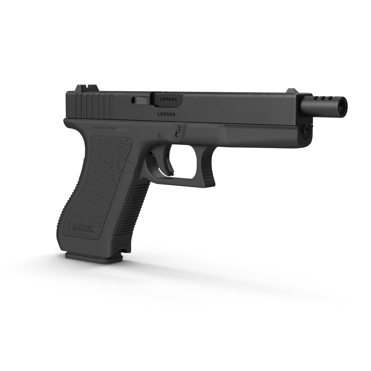 automatic pistol generic modeled 3d max