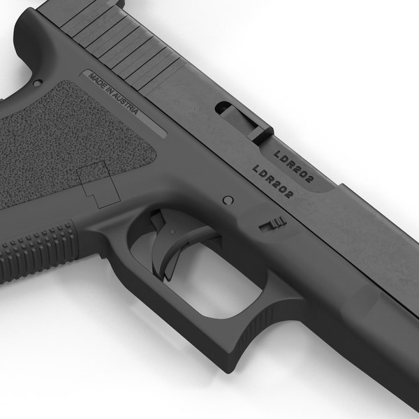 automatic pistol generic modeled 3d max