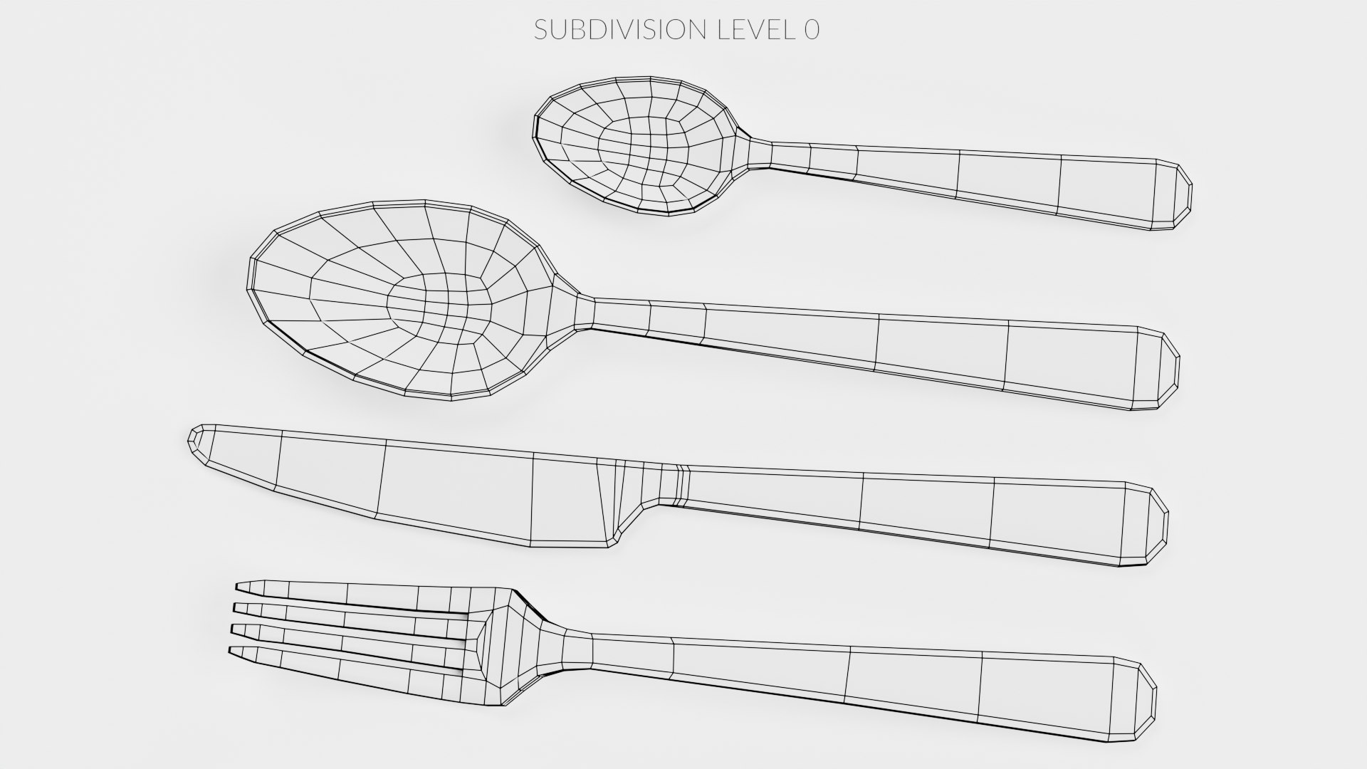 Cutlery Set 3D Model - TurboSquid 1942643