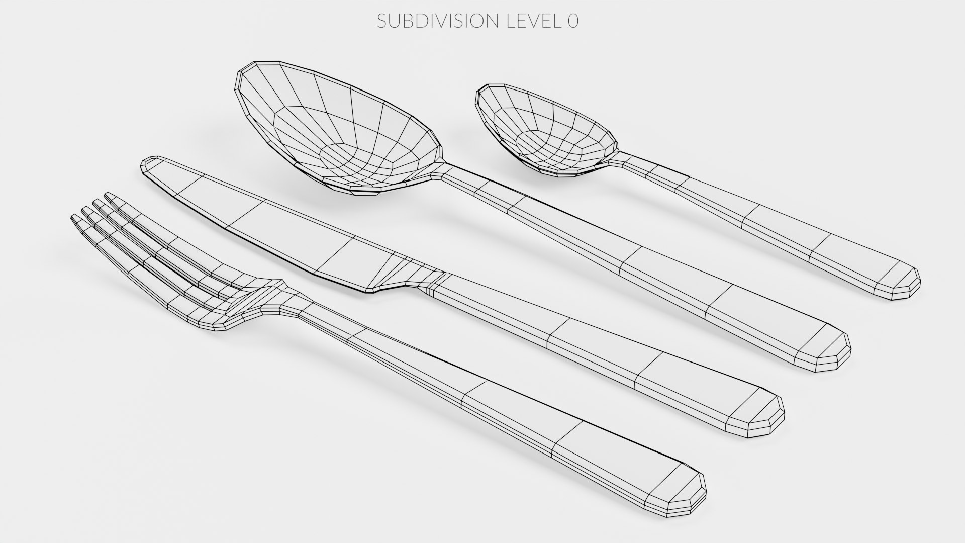 Cutlery Set 3D Model - TurboSquid 1942643