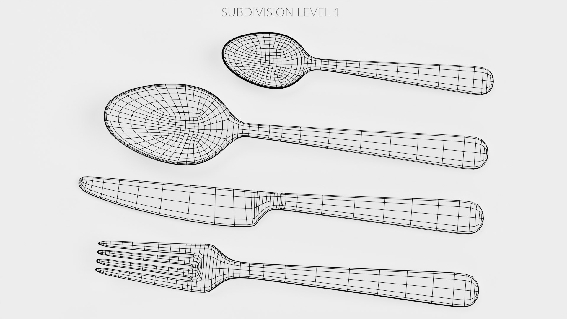 Cutlery Set 3D Model - TurboSquid 1942643