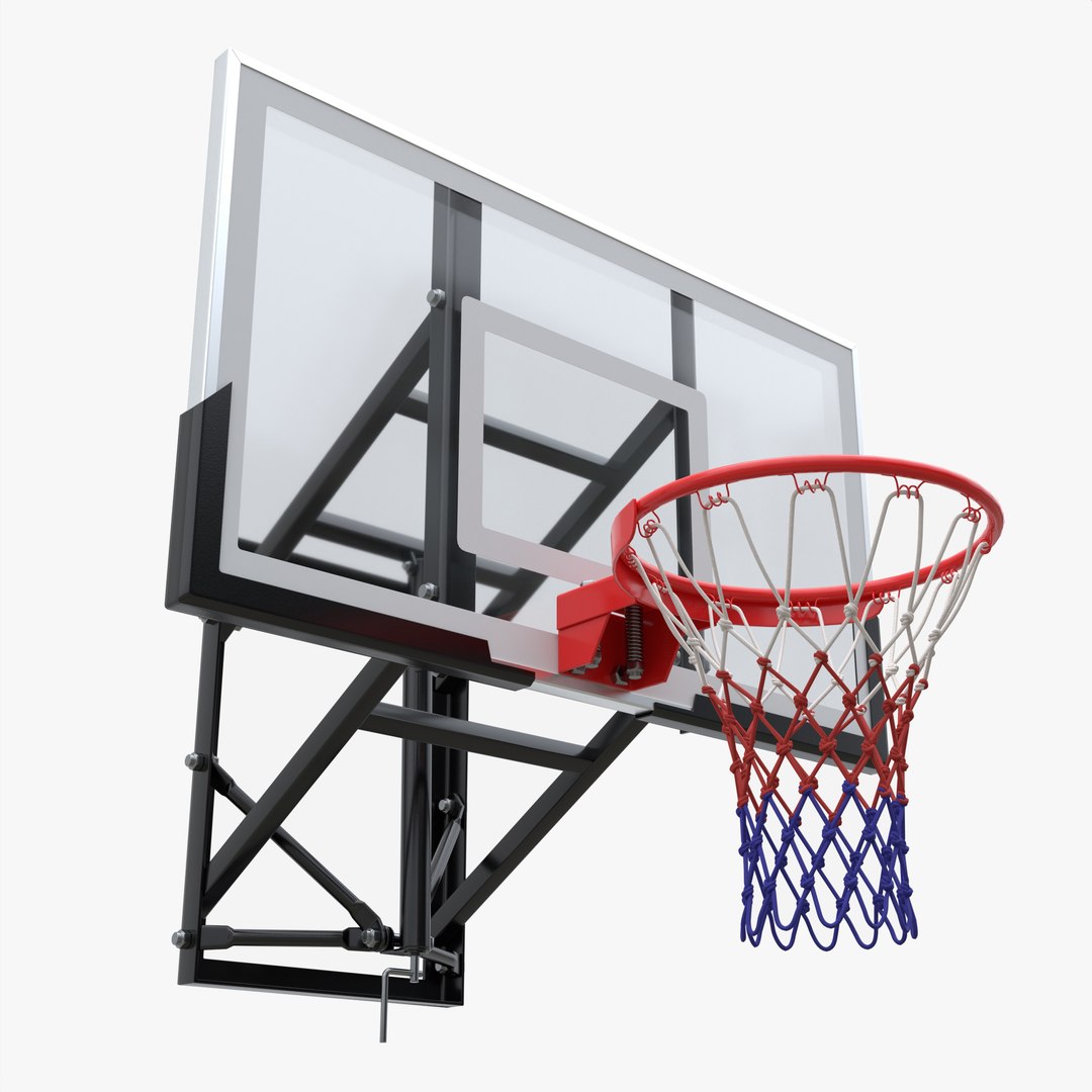 3D Wall Basketball Shield With A Basket - TurboSquid 1935905