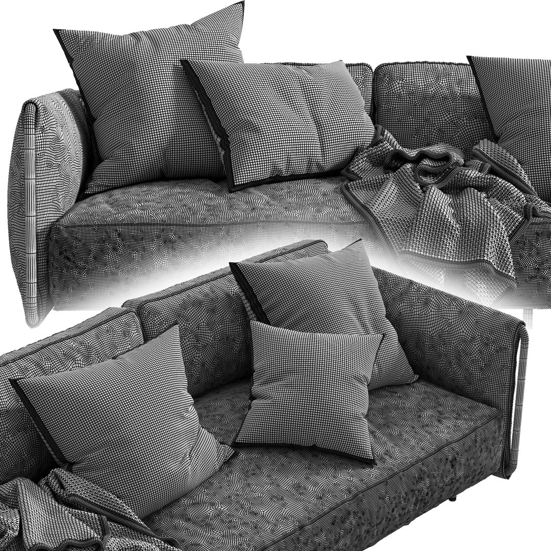 Sofa Edmond Flexform 3D Model - TurboSquid 1670416