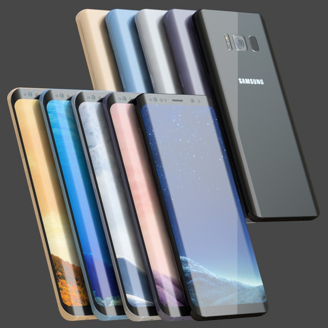 3D Samsung Galaxy S8 Color Model | 1144267 | TurboSquid