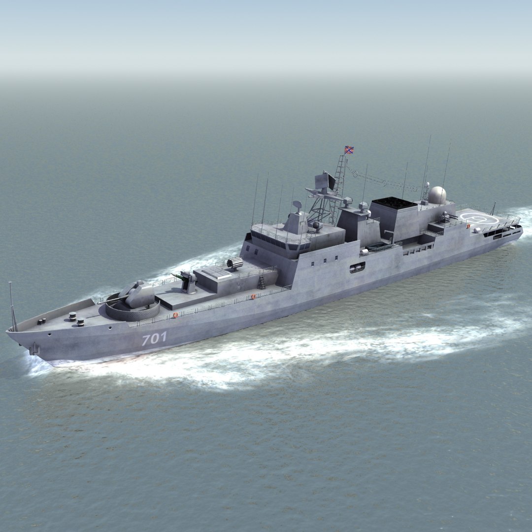 3d model admiral grigorovich class frigate