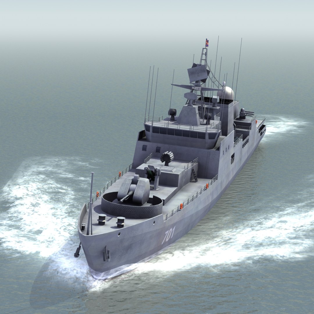 3d Model Admiral Grigorovich Class Frigate