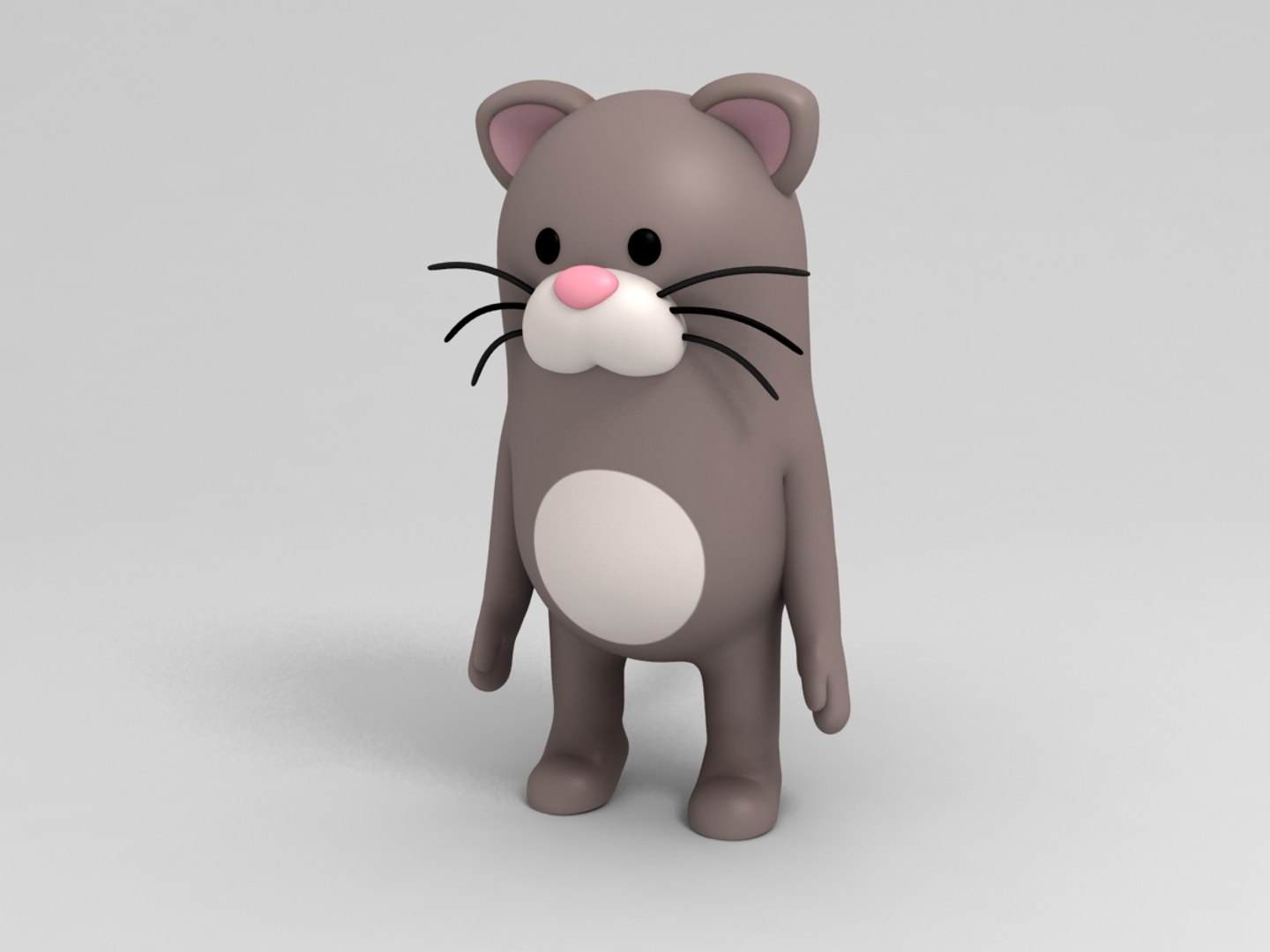 Cat Character Cartoon 3D Model - TurboSquid 1252882