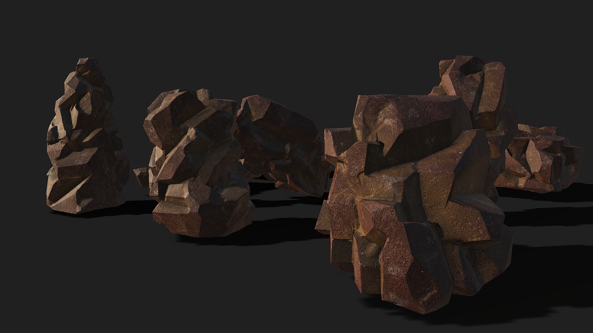 3D Model Mountain Desert Rocks PBR Pack 03 - TurboSquid 2140139