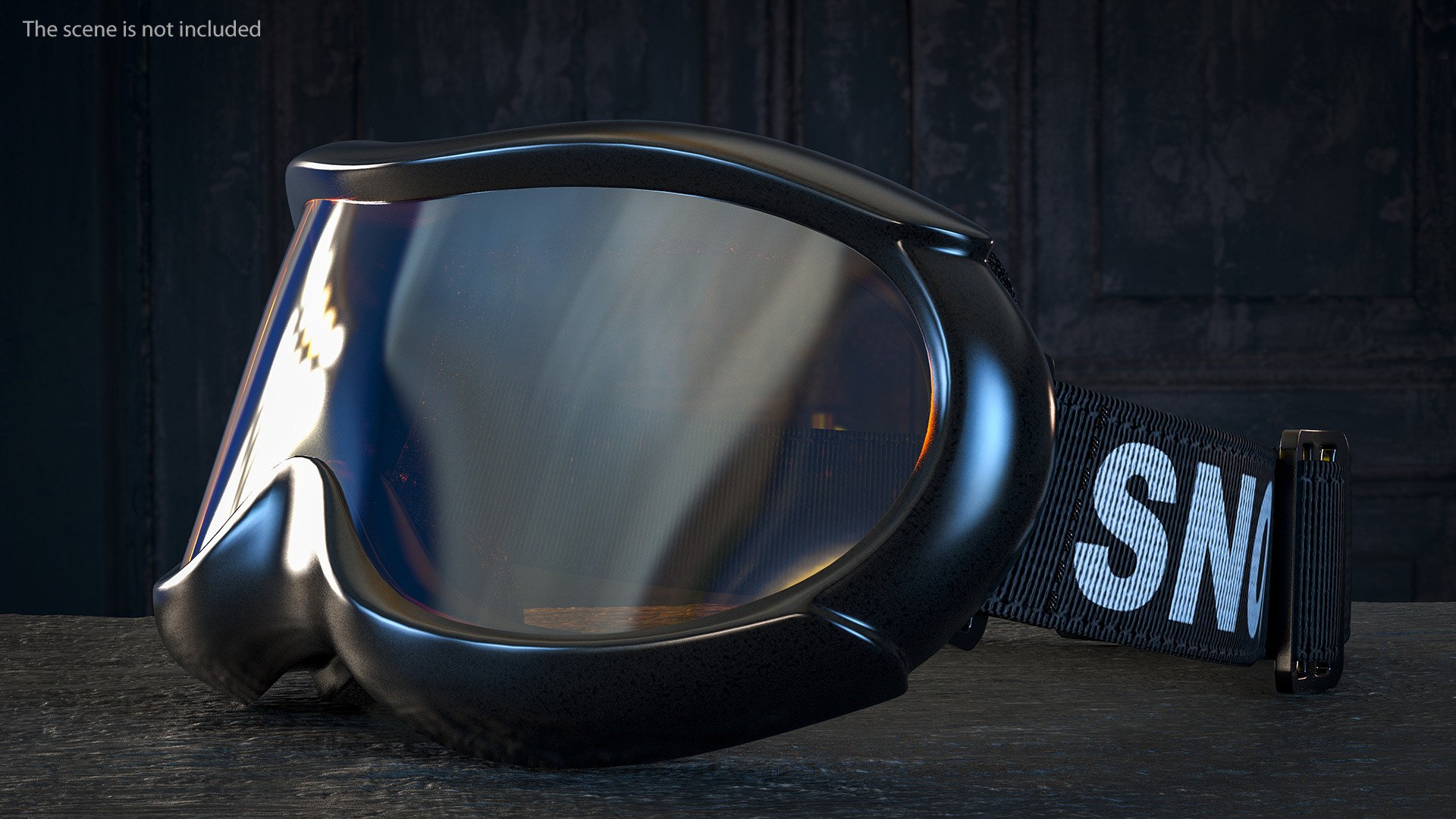 Ski Goggles Yellow Glass Model - TurboSquid 2153050