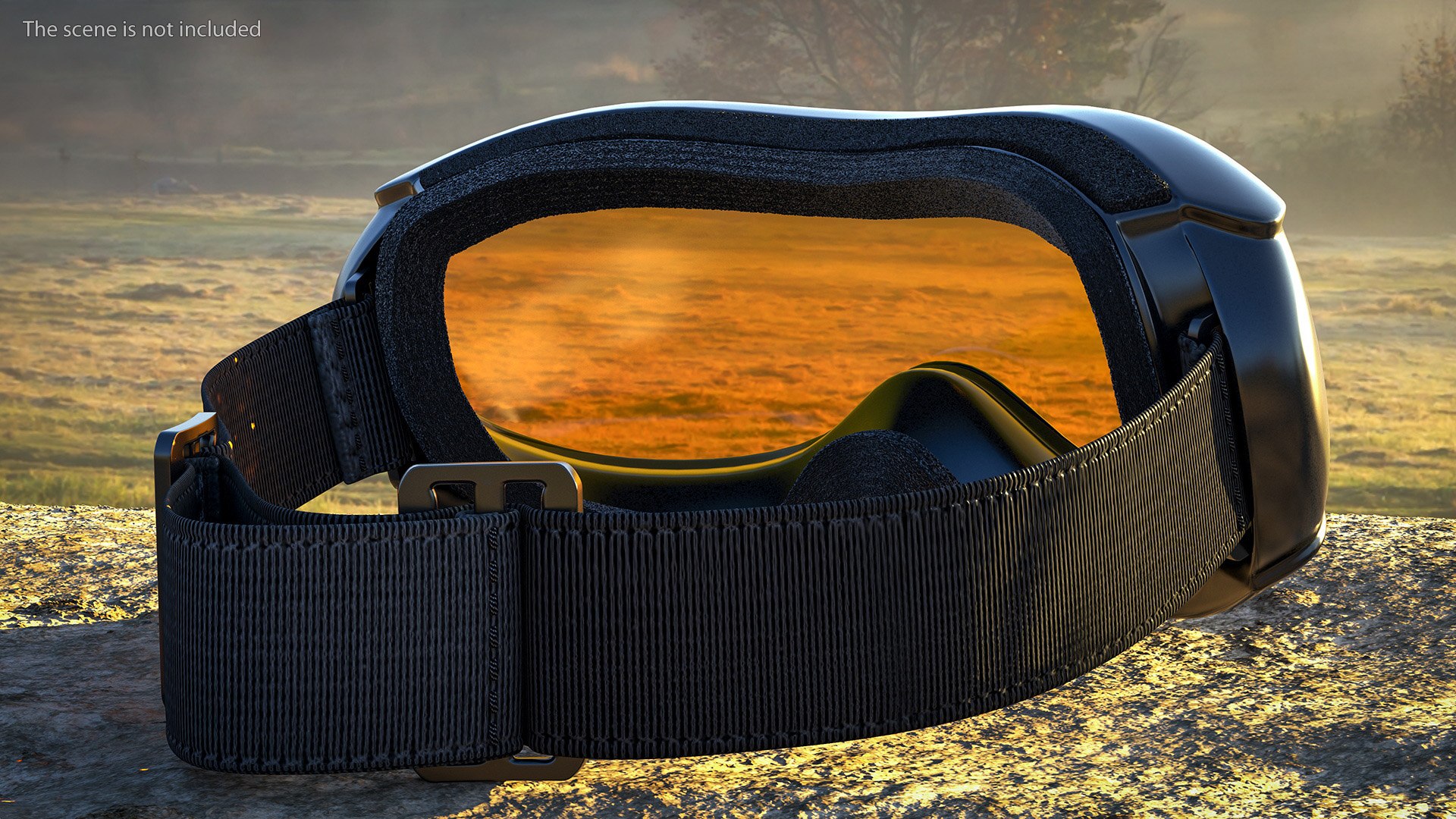 Ski Goggles Yellow Glass Model - TurboSquid 2153050