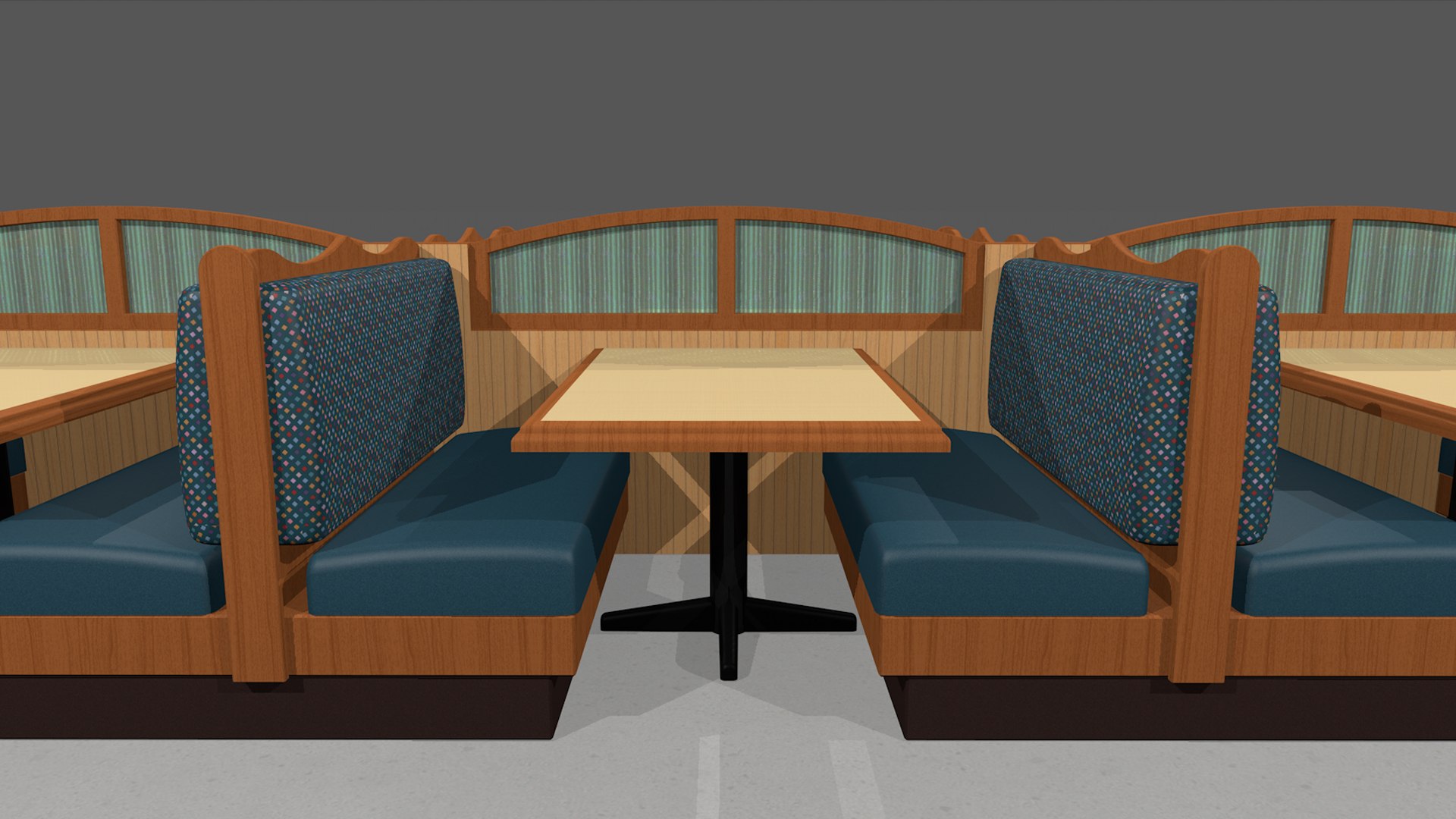 3d Restaurant Booth Tables Model