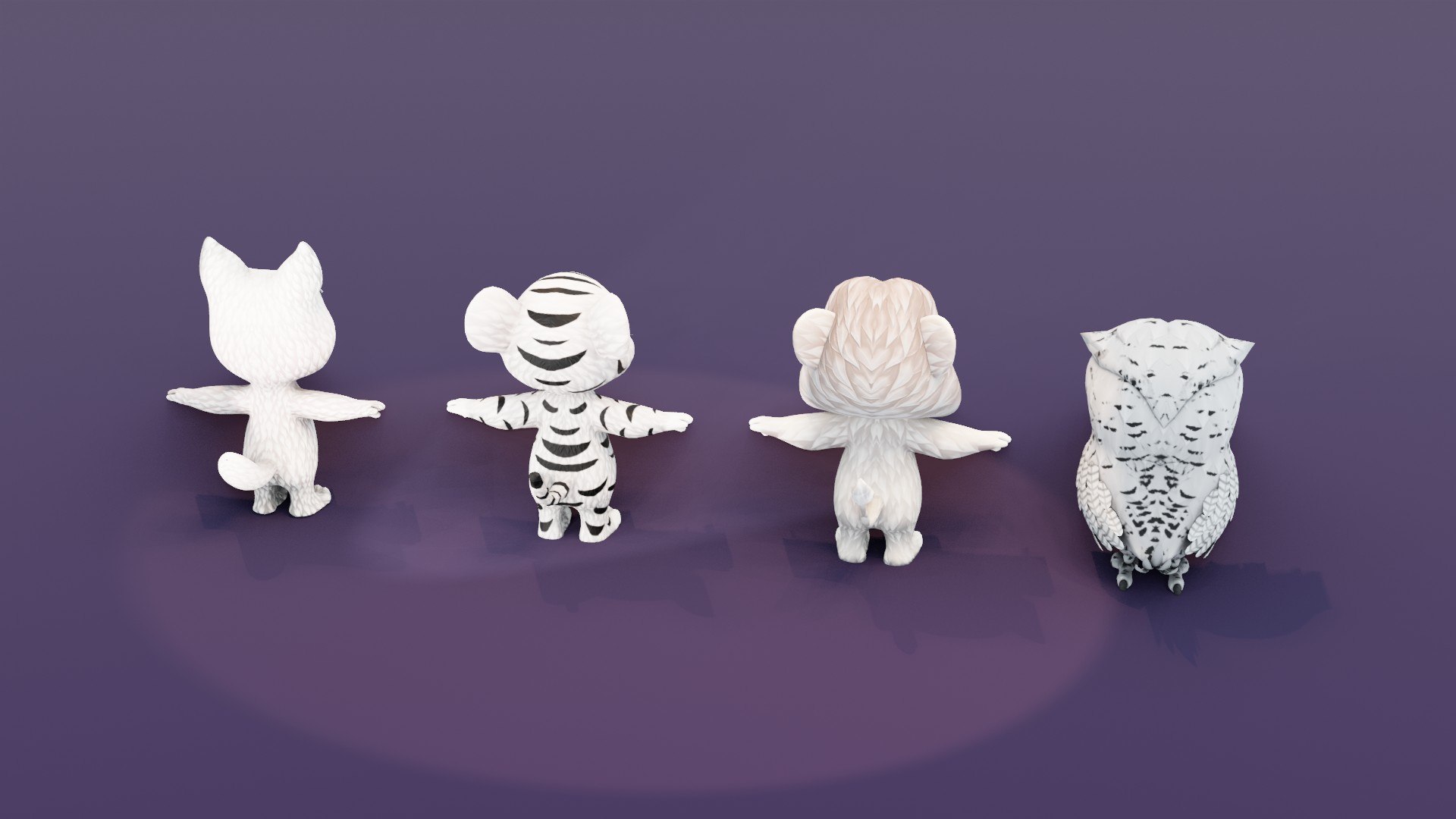 Animated Cartoon Animals 3D Models Pack 7 Model - TurboSquid 2092941