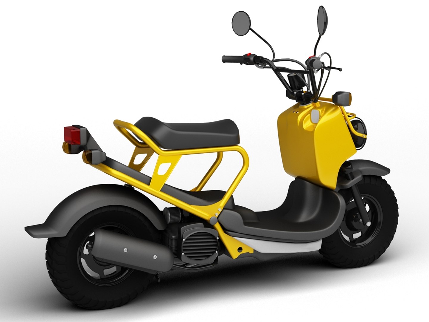 3d Honda Ruckus 2012 Motorcycle Model