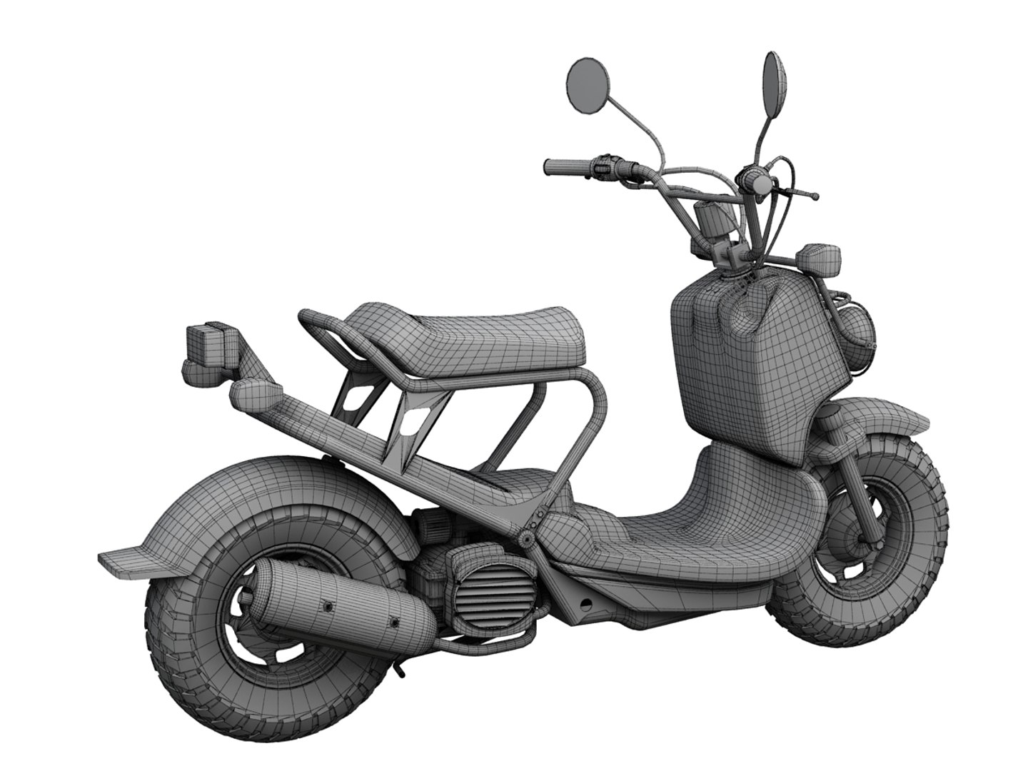3d Honda Ruckus 2012 Motorcycle Model