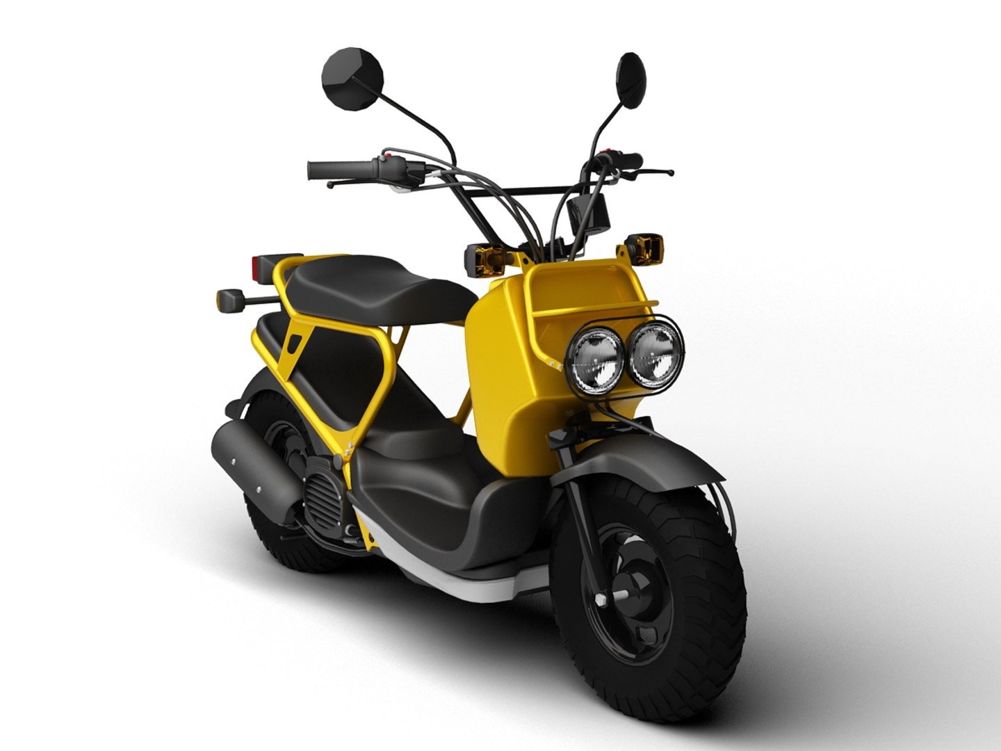 3d Honda Ruckus 2012 Motorcycle Model
