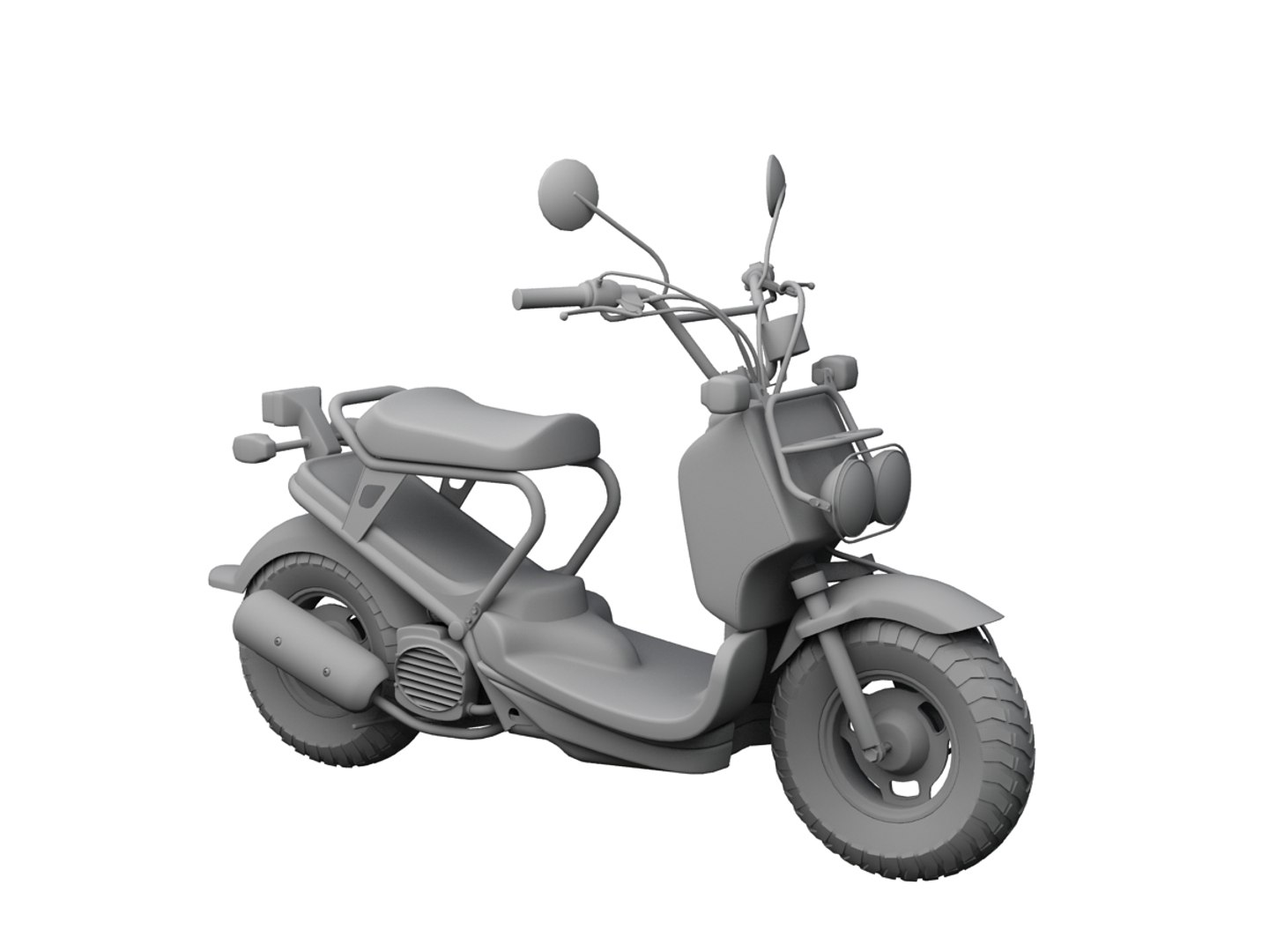 3d Honda Ruckus 2012 Motorcycle Model