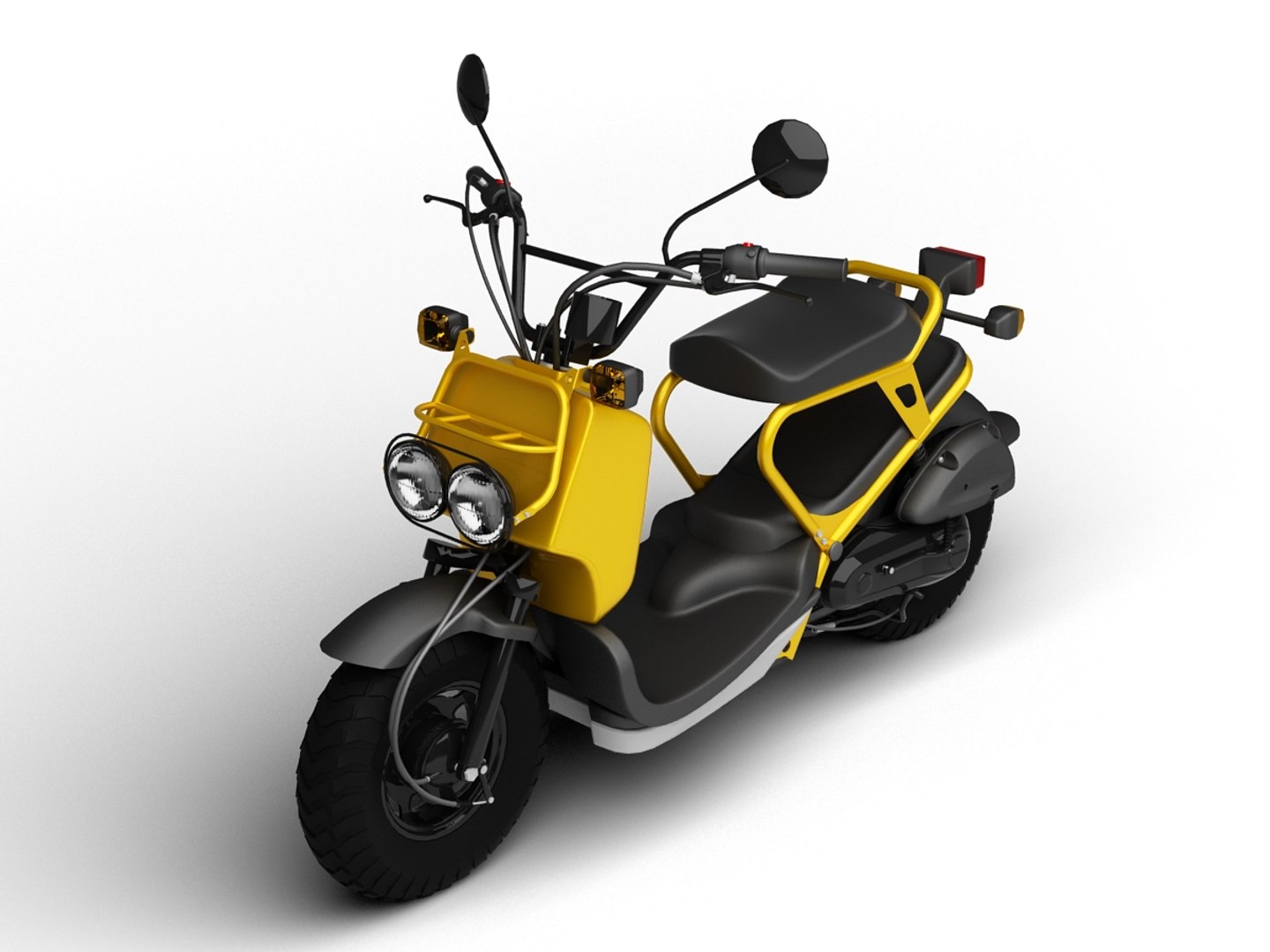 3d Honda Ruckus 2012 Motorcycle Model